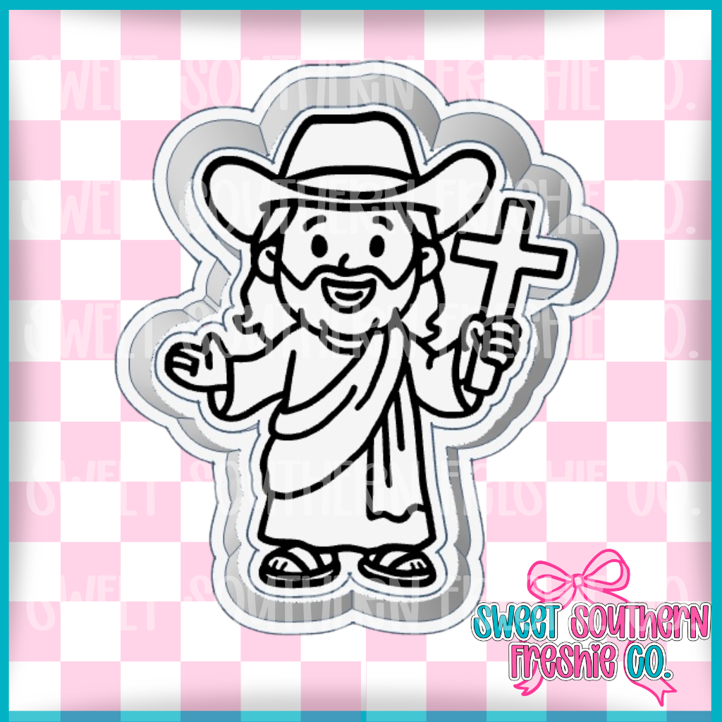 Western Jesus With Cross – Sweet Southern Freshie Co.